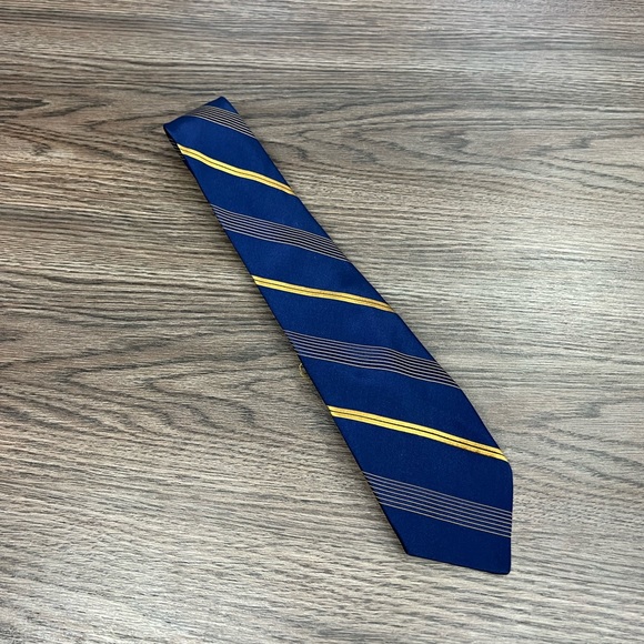 The Custom Shop | Accessories | The Custom Shop Blue W Gold Stripe Silk ...